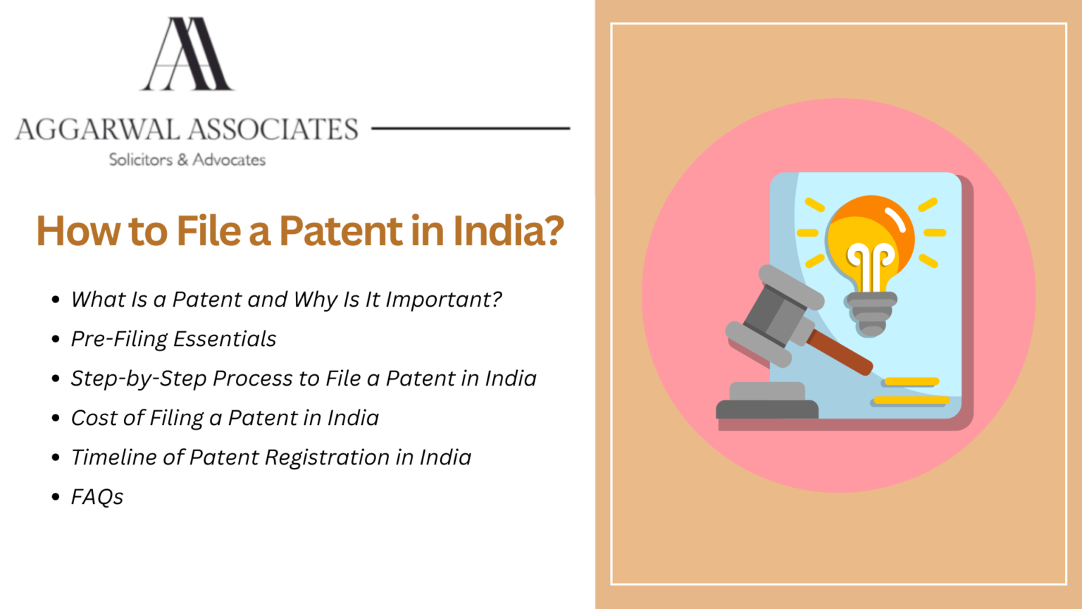How to File a Patent in India – Step-by-Step Guide | Aggarwal Associates