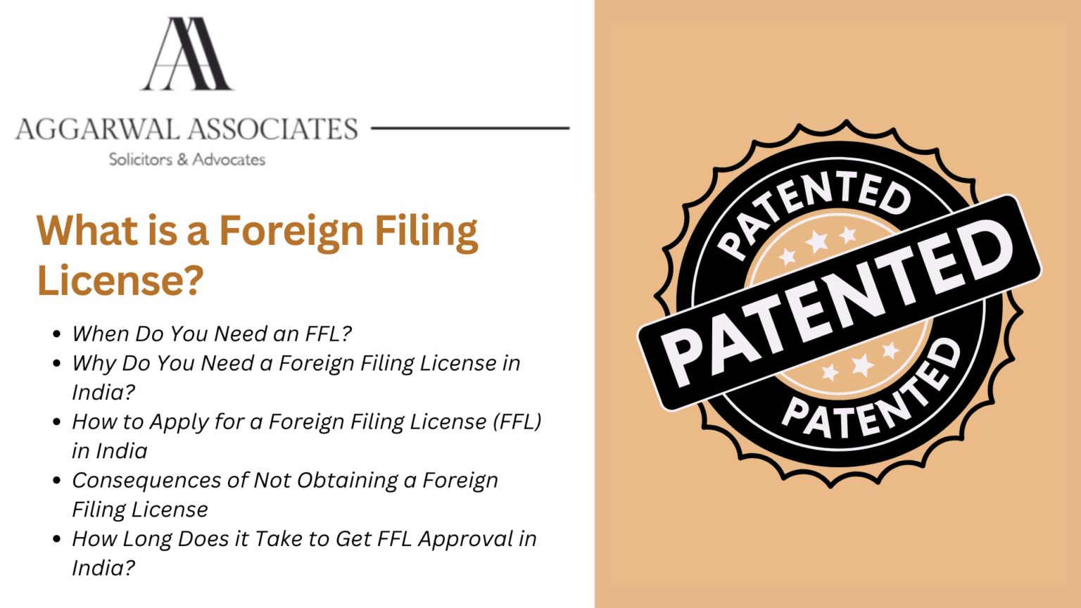 What is a Foreign Filing License? | Aggarwal Associates
